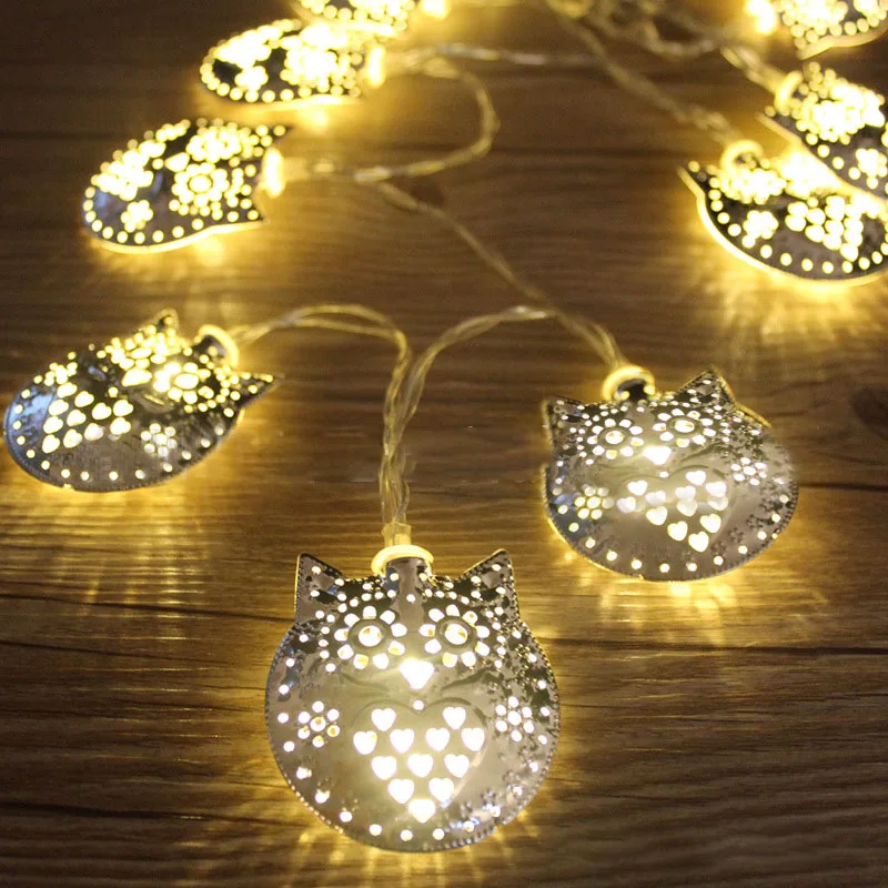 CLAITE 1.8M 10 LED Metal Owl String Lights LED Fairy Lights for ...