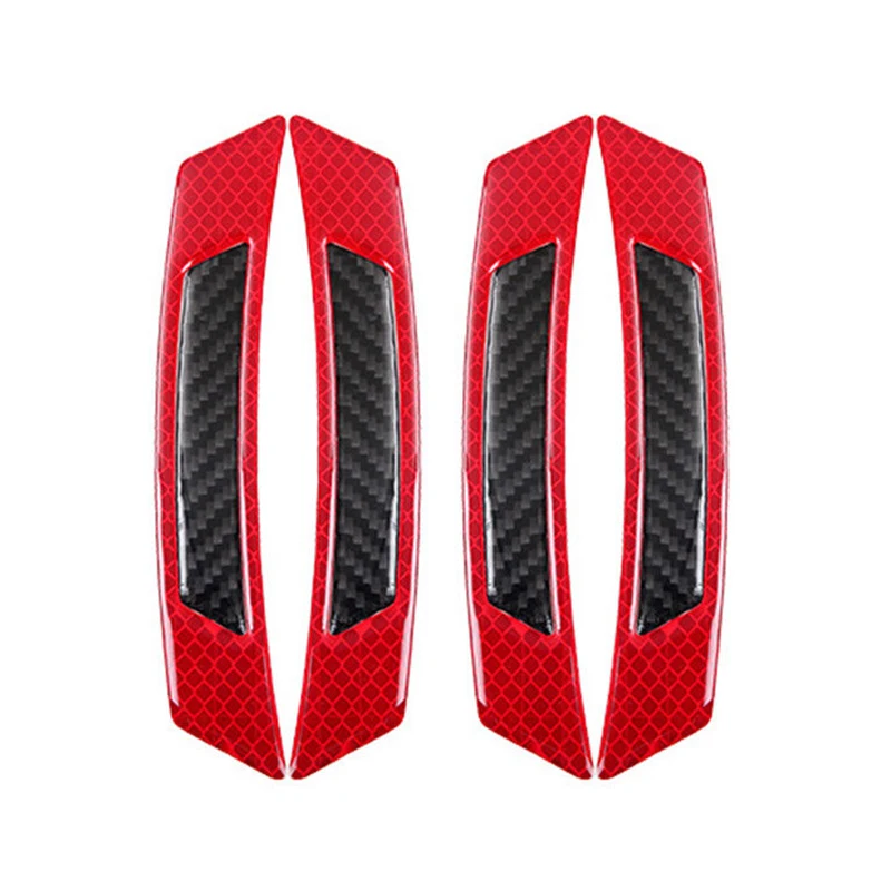 4pcs Car Bumper Reflective Safety Warning Strip Tape Reflector Sticker ...