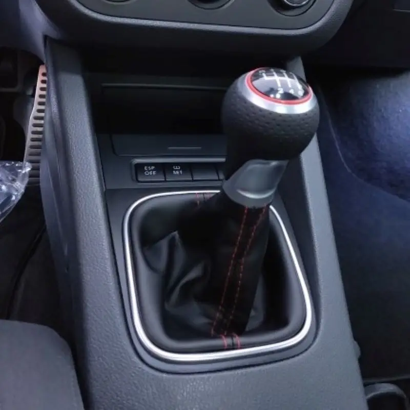 5/6 Speed Gear Stick Shift Knob Leather Boot For Vw Golf 5 6 Mk5 Mk6 ...