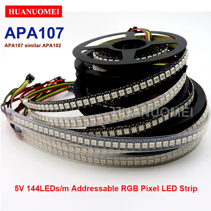 5v Apa107 (similar Apa102) 144 Leds/m 5050 Smd Smart Pixel Individual ...