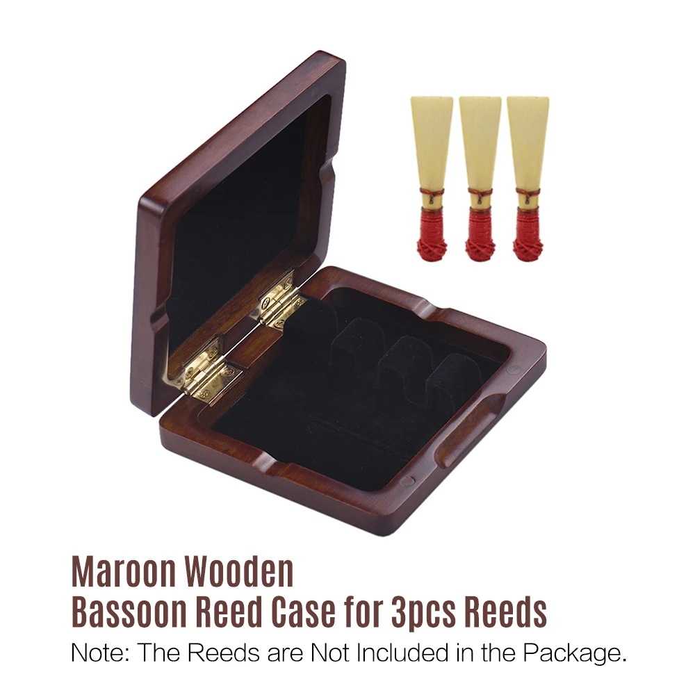 Wooden-Bassoon-Reed-Case-Maroon-Hand-Carved-Bassoon-Reed-Box-for-3pcs ...