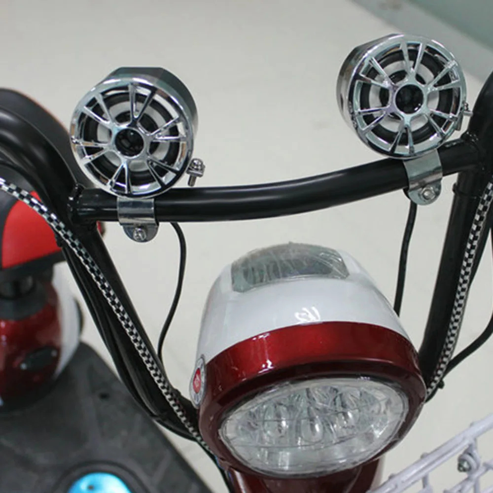 Water Resistance Motorcycle Speaker Set Fm Radio Usb Motorbike Music ...