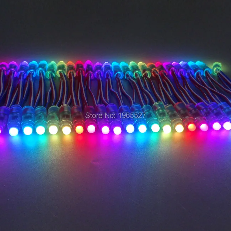 18AWG wire 50pcs/string 12V 12mm WS2811 pixel led module light UCS1903 ...