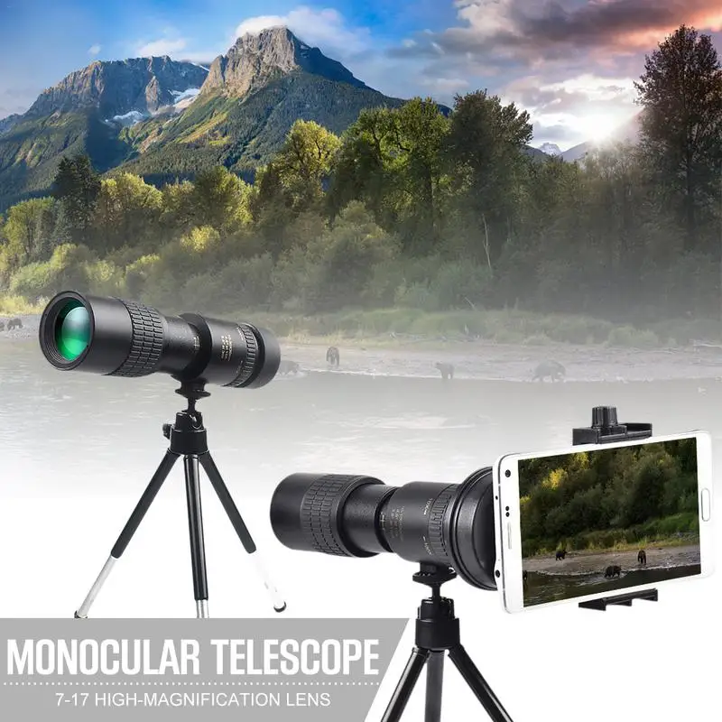 10 100x30 Monocular Telescope Mobile Phone Camera HD High Bak4 Prism ...