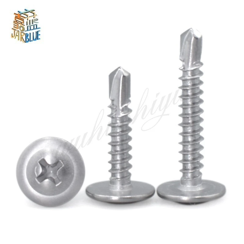 50pcs M4.2 Dovetail Screw 410 Stainless Steel Head Drilling Screws Countersunk Head Self ...
