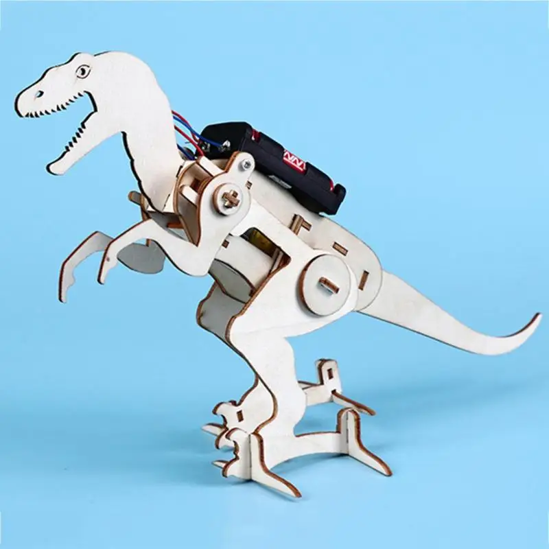 Kids Creative Education Wood Science Toys Crawling Dinosaur Assembled ...