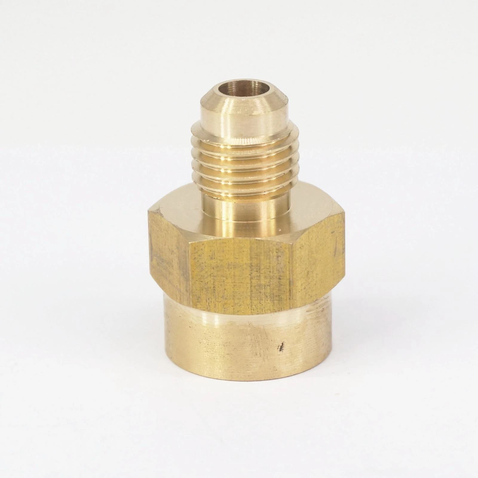 Sae Thread 7/16"-20unf Fit Tube Od 1/4" X 1/4" Npt Female Brass Sae 45 ...