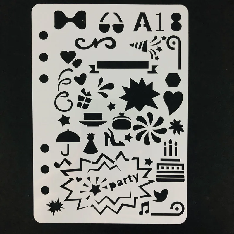 Party Flags Craft Stencil Reusable Stencil Craft Stencil Birthday Party ...