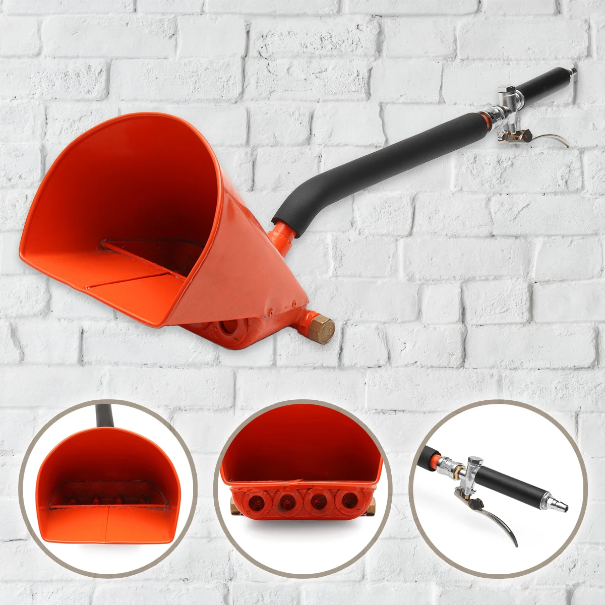 4 Jets Stucco Shovel Hopper Ladle Cement Spray Guns Plaster Hopper ...