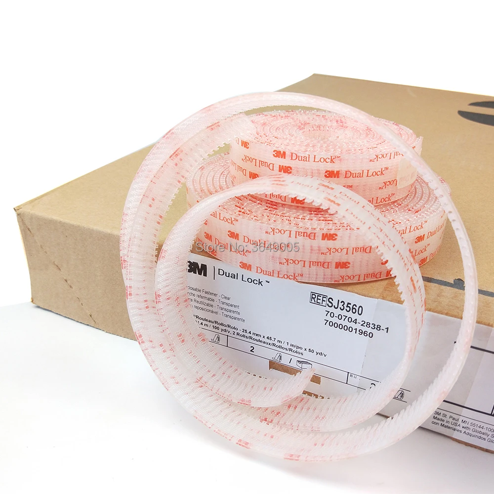 3m Dual Lock Sj3560 Clear Reclosable Fastener Adhesive Tape Type 250 ...