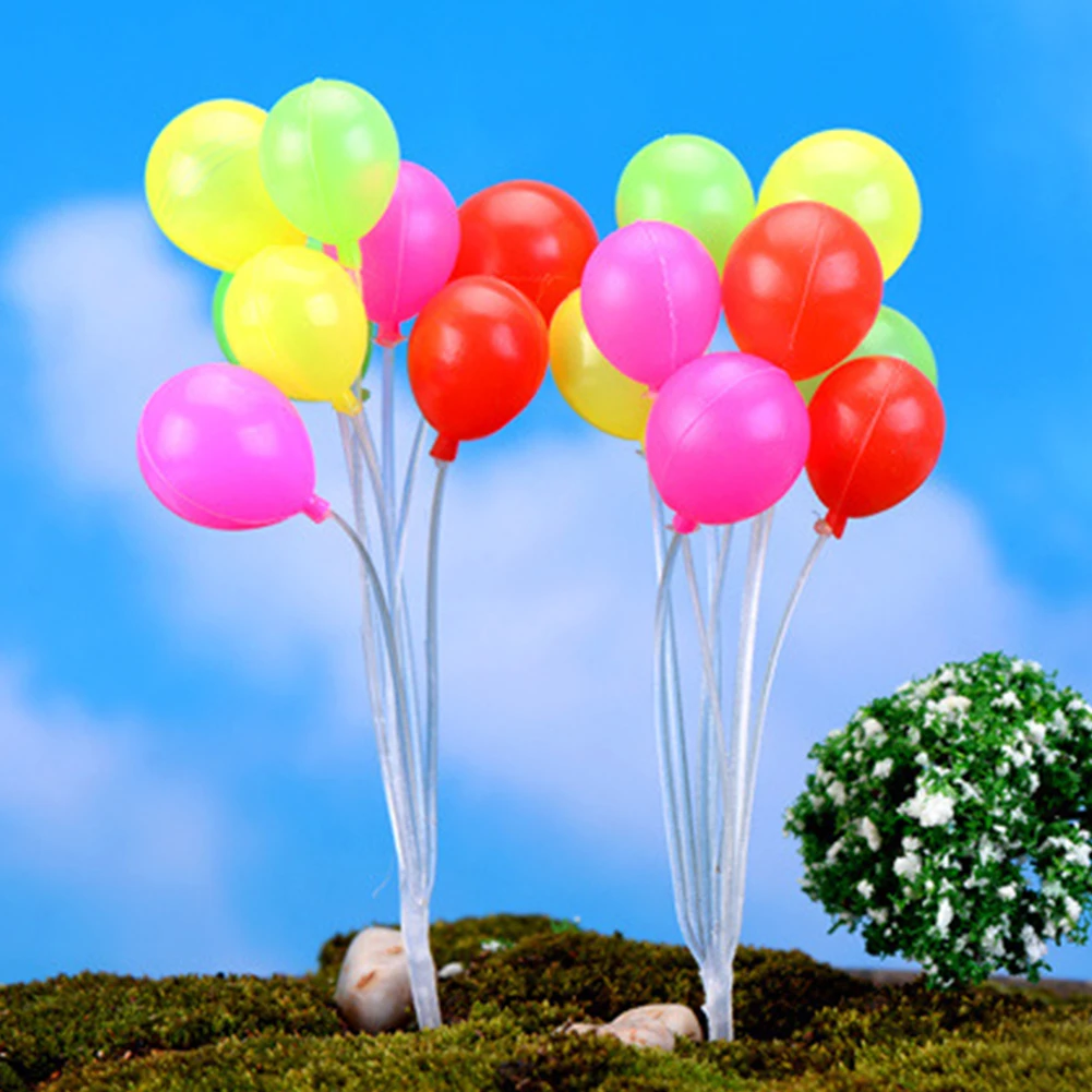 Mini Balloon Bouquet Cute Plastic Tube Balloon Bouquet Cluster for Cake ...