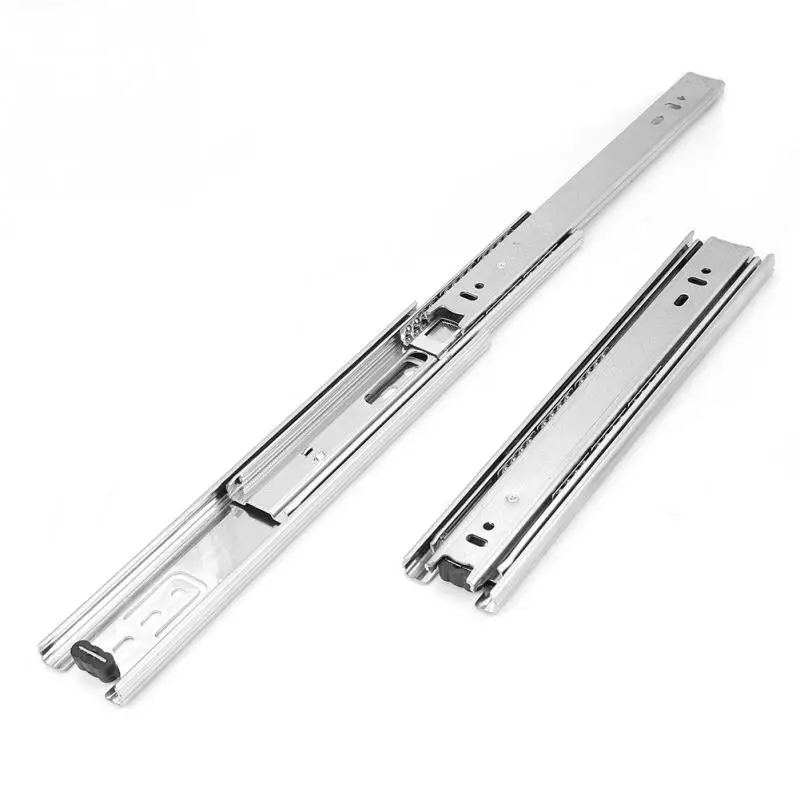 Stainless Steel Drawer Slide Rail Three rail drawer Section Damping ...