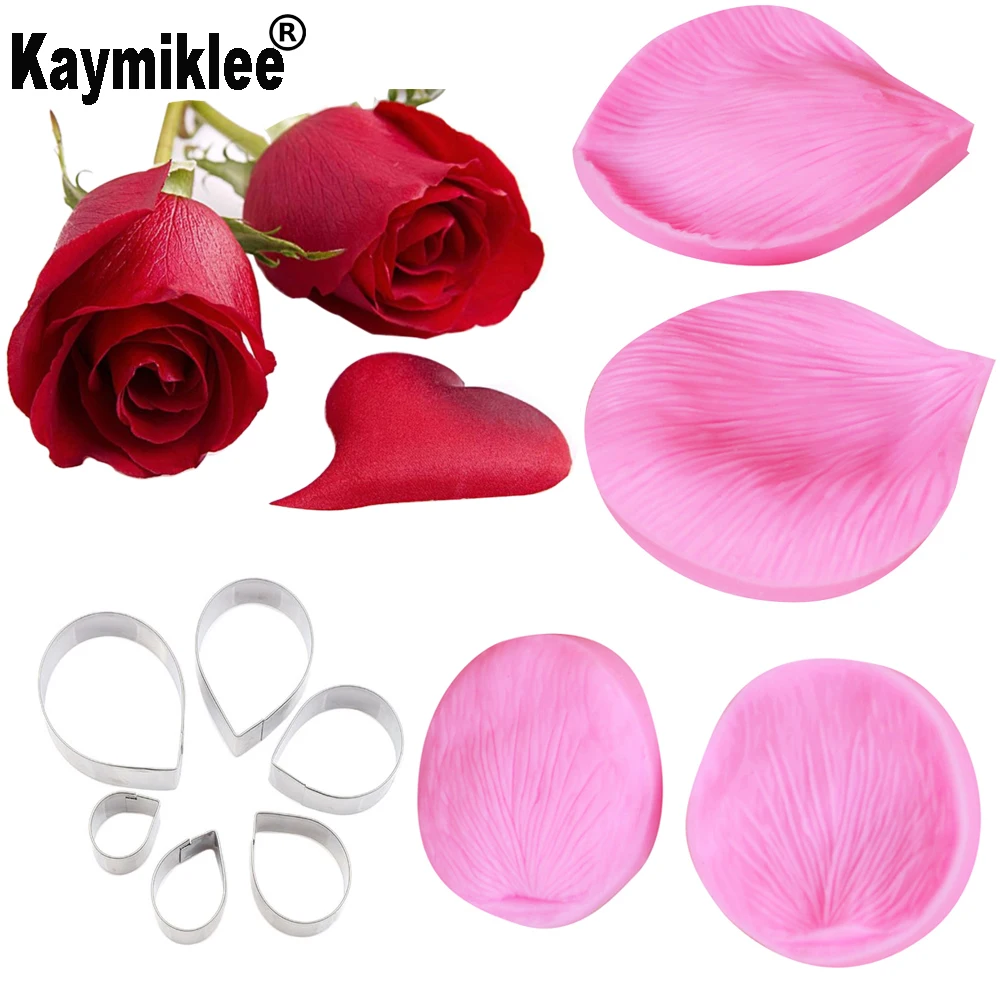 Baking & Cake Decoration Paper, Party & Kids rose petal veiner & cutter ...