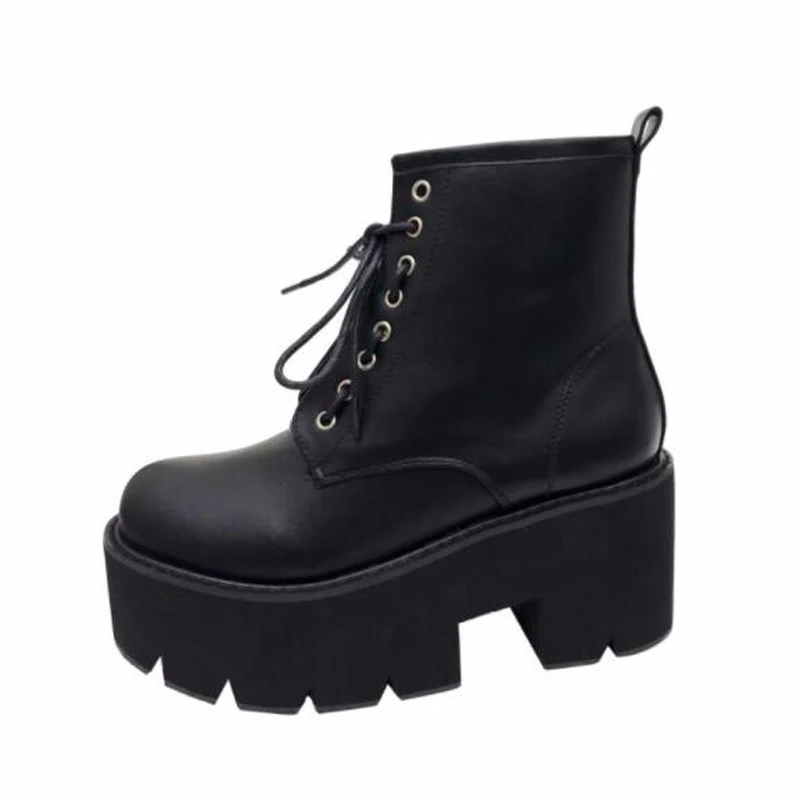 Punk Boots Bottes Femmes Platform Shoes High Heels Women Ankle Boots ...