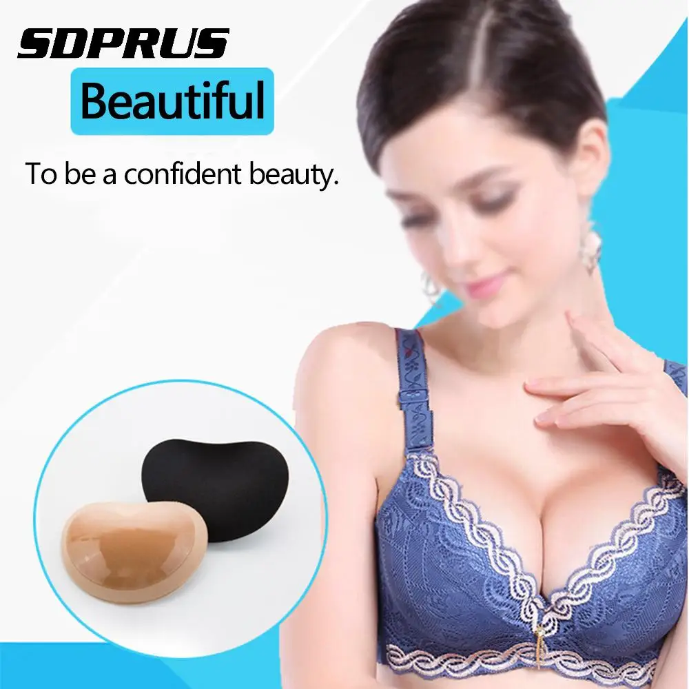 1pair Invisible Silicone Adhesive Bra Heart Padding Magic Bra Insert