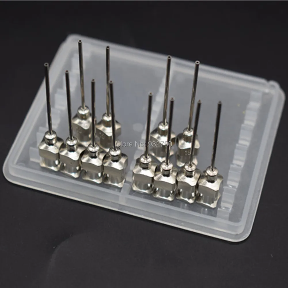 12pcs 19G/21G/23G/25G Dispensing Adhesive Syringe Needle Soldering Tips ...