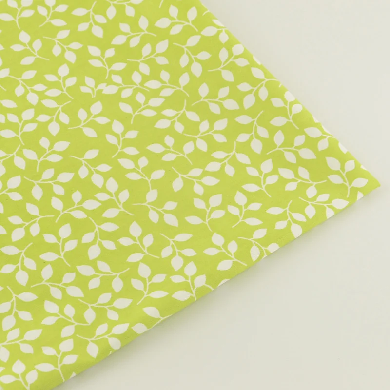 Tree Branches Designs Cotton Fabric Green Twill Fabrics Tissue ...