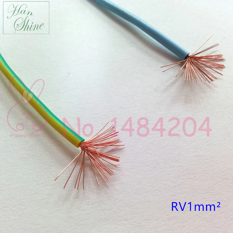 Electrical Stranded Wire RV 1.0 mm2 Copper Core PVC Insulated Layer ...