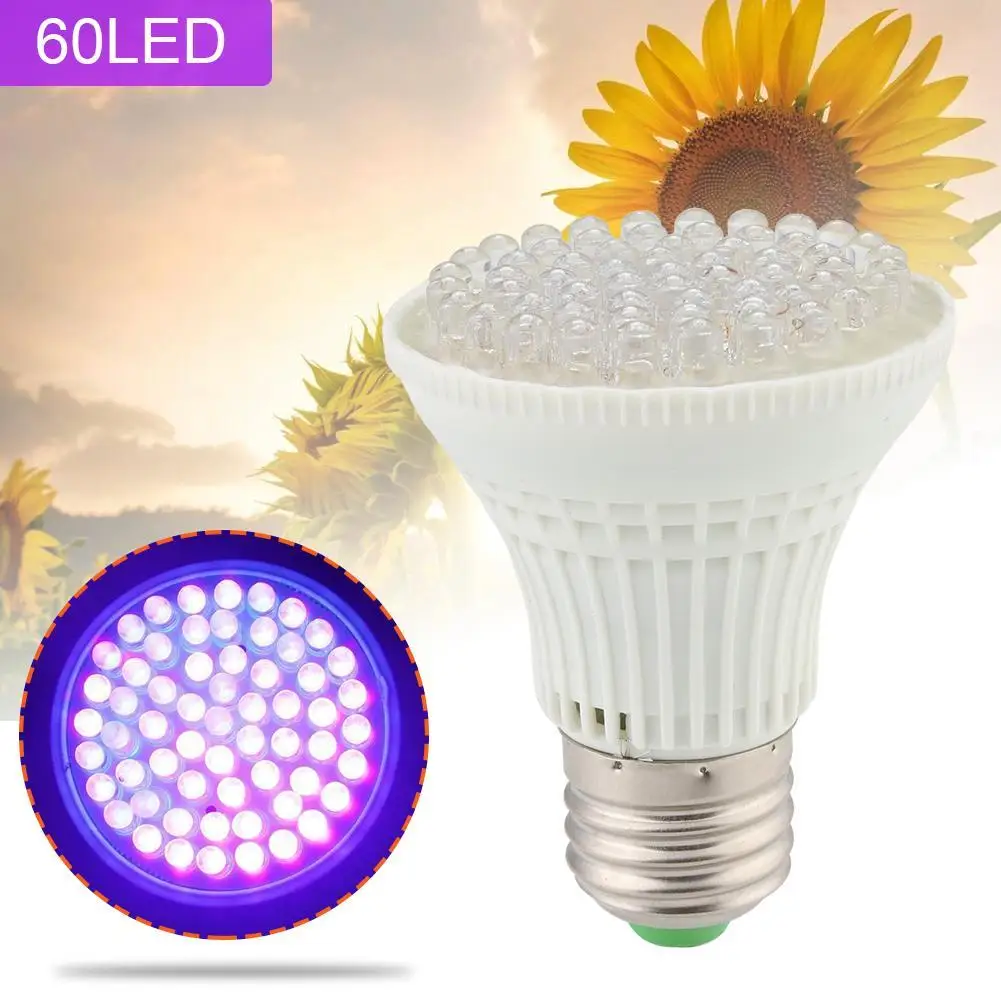 6W E27 UV Ultraviolet Light Color Purple Light 60LEDs Lamp Bulb Led ...
