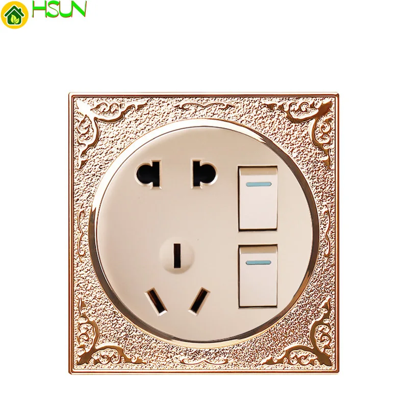 Round 86 Concealed Wall Bedside Bathroom With Switch Socket Panel Five ...