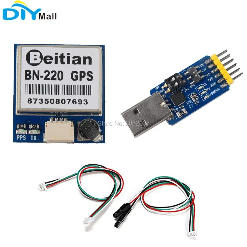 Beitian BN-220 Dual GPS Glonass Module with Flash + GPS Passive Antenna ...