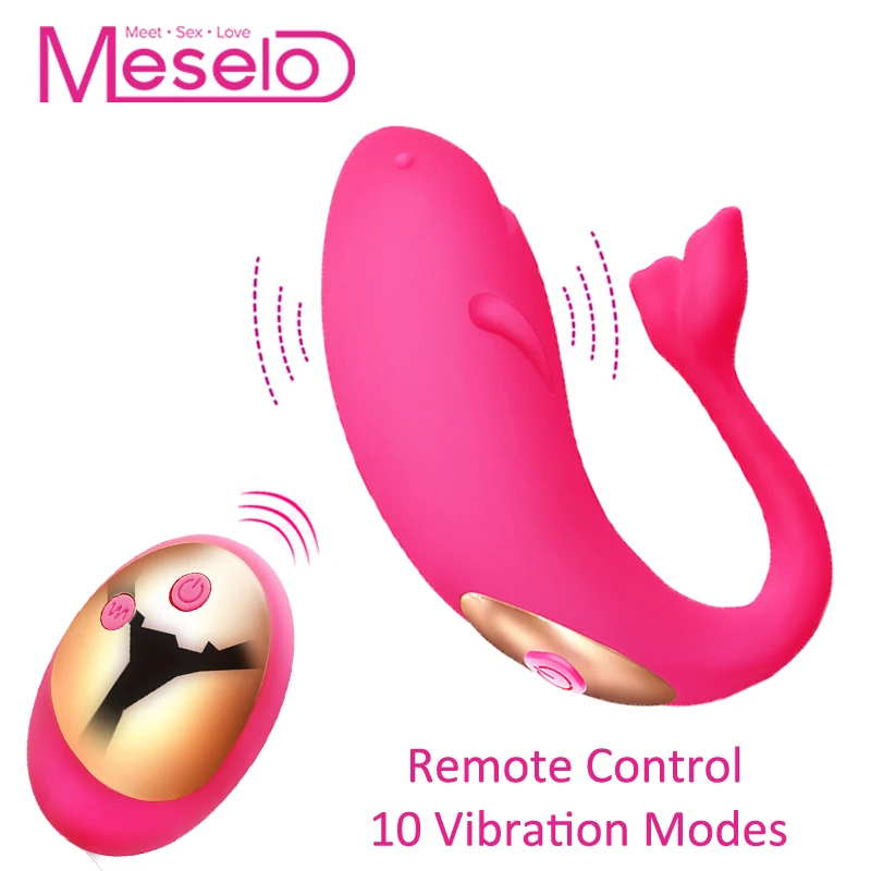 Meselo Whale Shape Remote Control Vibrator 10 Frequencies Vagina