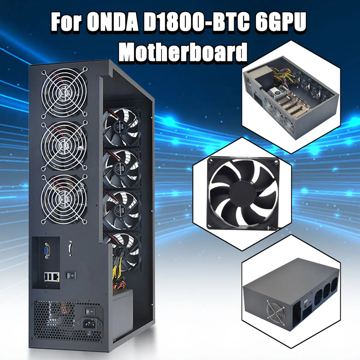 Buy 6GPU Crypto Coin Open Air Mining Server Frame Rig Graphics Case ...