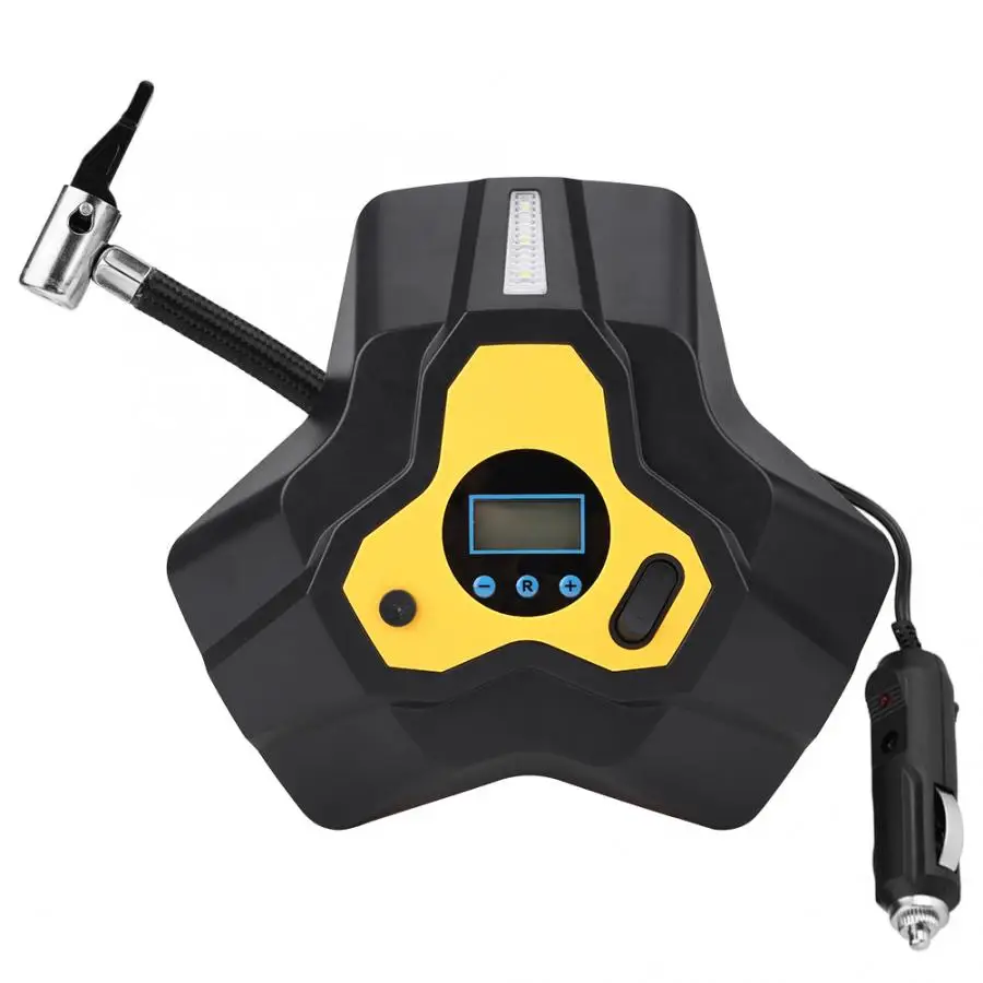 12V 120W Portable Digital Air Tire Inflator Pump With 3 Nozzles for Car ...