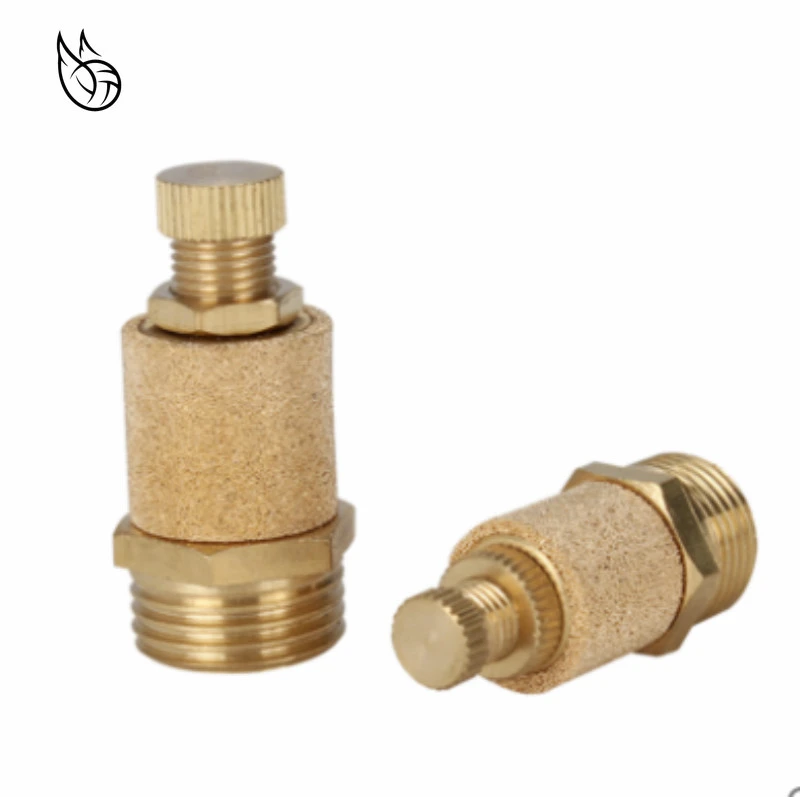 Pneumatic Muffler Silencer Filter Flow Speed Controller Sintered Bronze ...