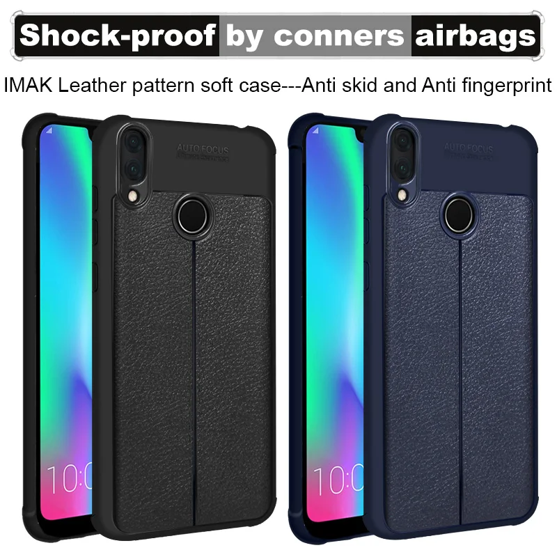 Airbag shockproof Case for Huawei Honor 8C Case Imak Leather pattern ...