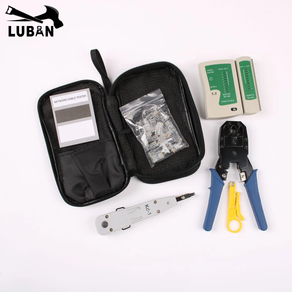 Luban Network Ethernet Cable Tester Rj45 Kit Crimping Tool Network