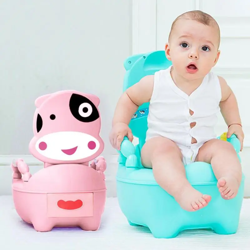 Cow Baby Potty Toilet Bowl Cute Cartoon Training Pan Toilet Seat Urinal ...