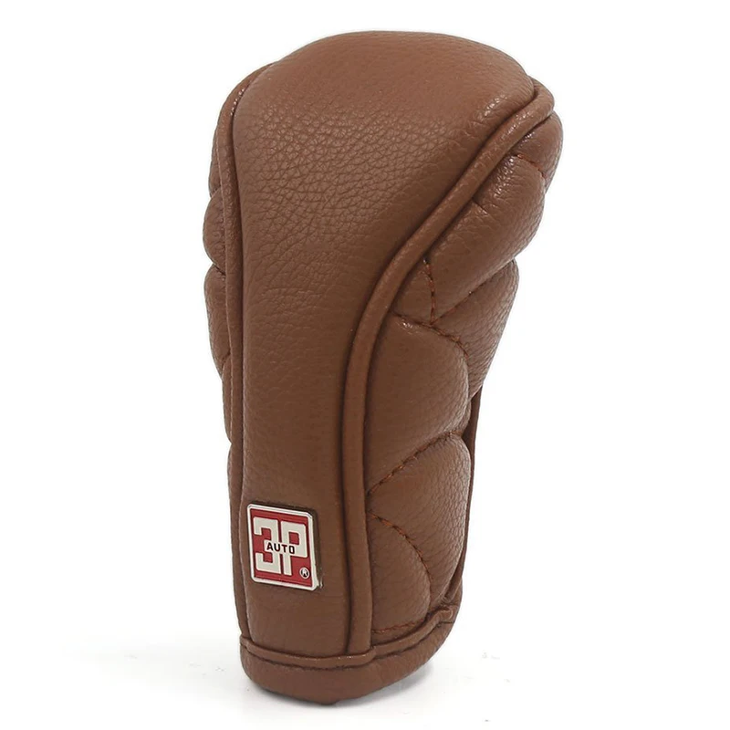 Automatic Transmission Car Gear Shift Knob Shifter Cover Sleeve Brown ...