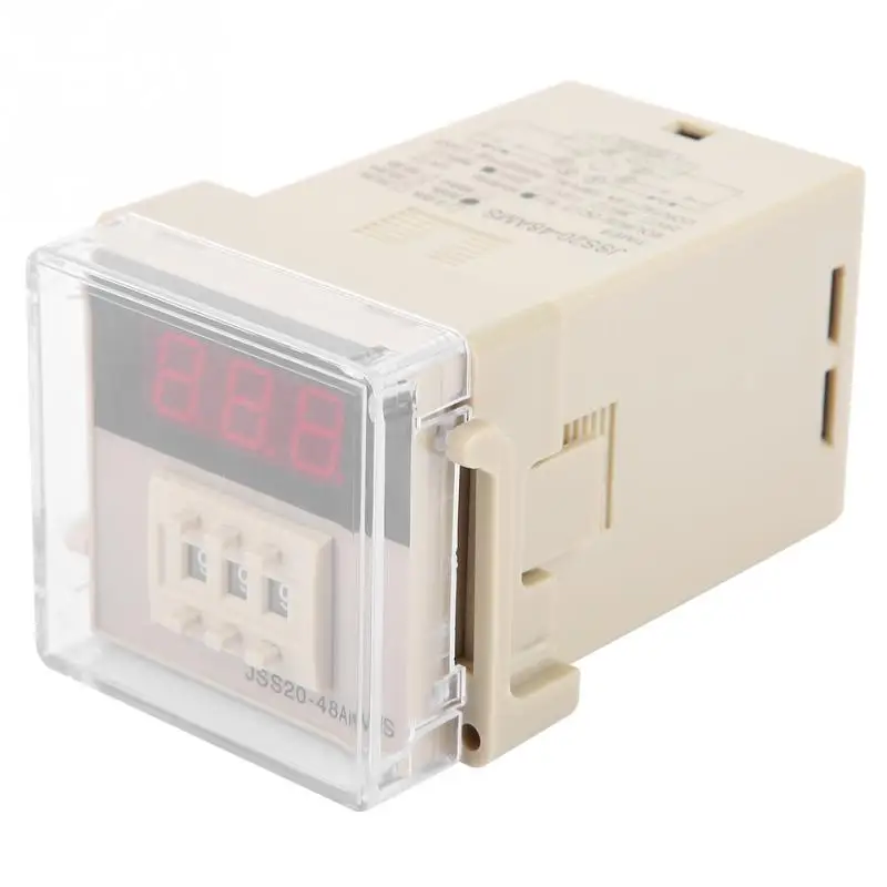 JSS20-48AMS Power On Delay Timer Relay Digital Display 1-999S AC 220V 2019 new style Relays