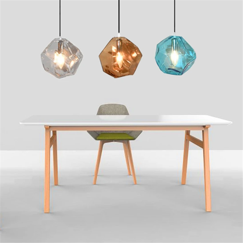 Vintage LED Color Pendant Lights Lighting Glass LED Pendant Lamps Loft ...