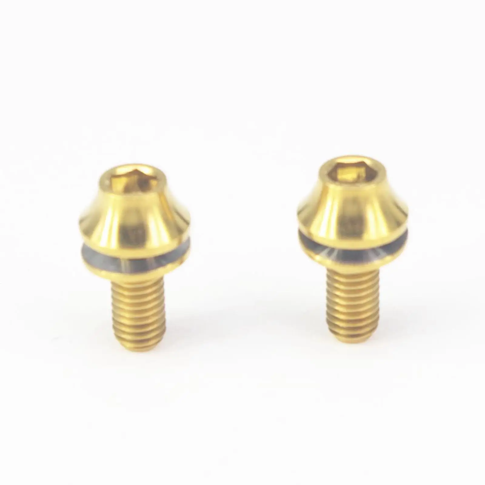 Lot 4 Golden M5 X 12mm Gr5 Titanium Screw Bolts With Washer For Bicycle ...