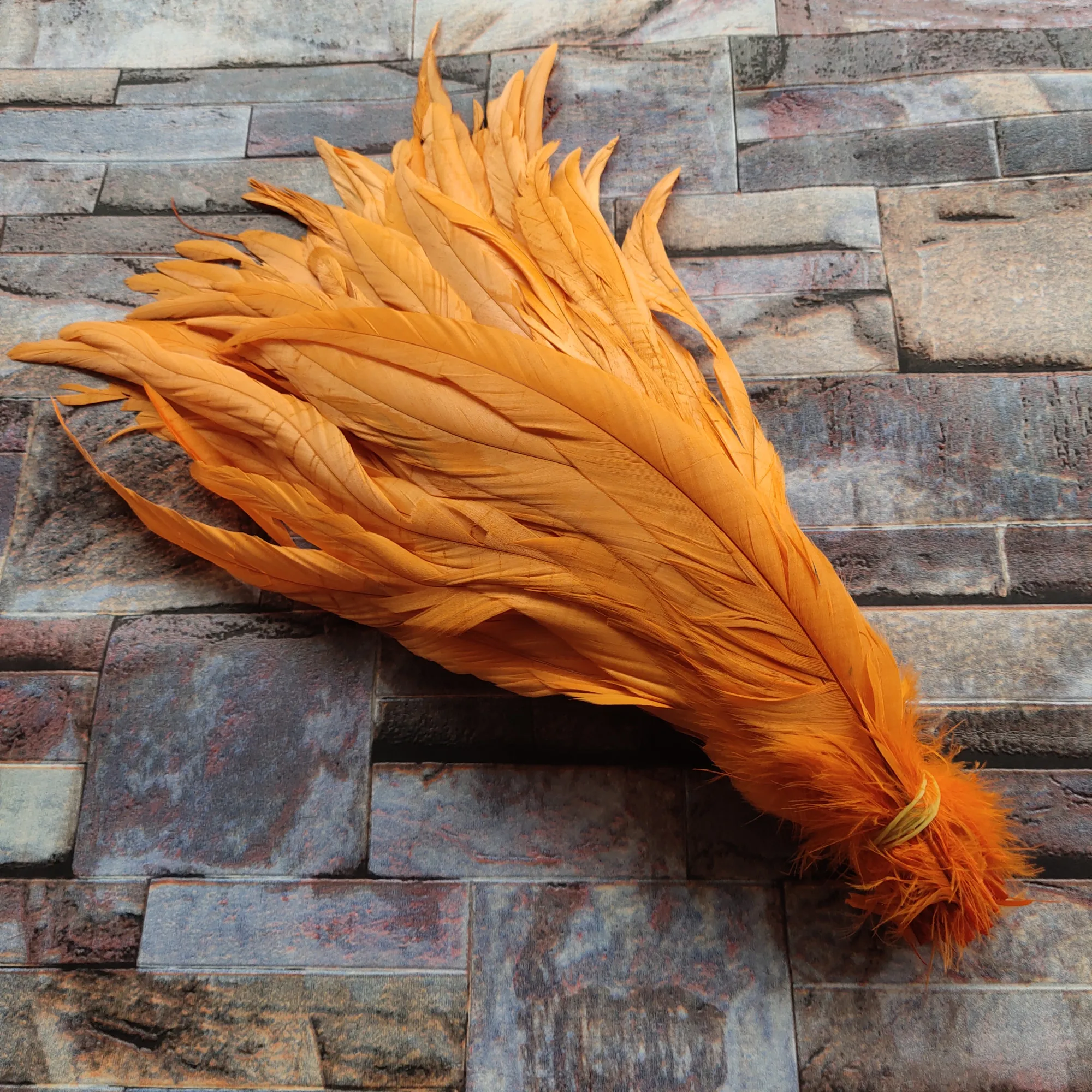 New! Wholesale 10pcs High Quality Orange Rooster Feathers 12-14inch /30 ...