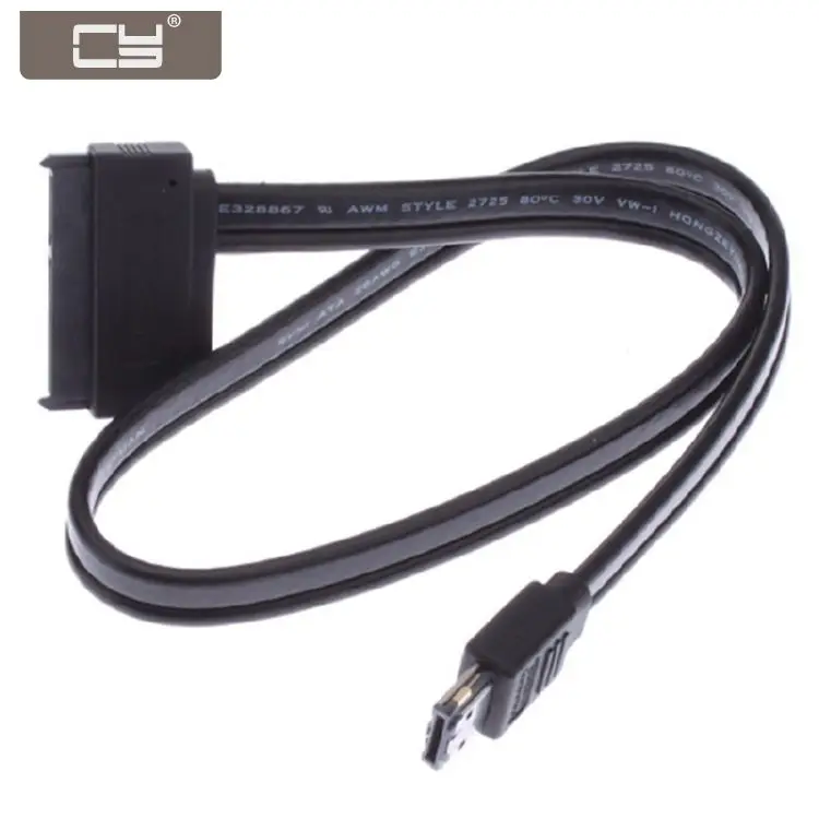 CY 50cm SATA 22Pin to Dual Power 12V 5V eSATAp Power ESATA USB 2.0 ...