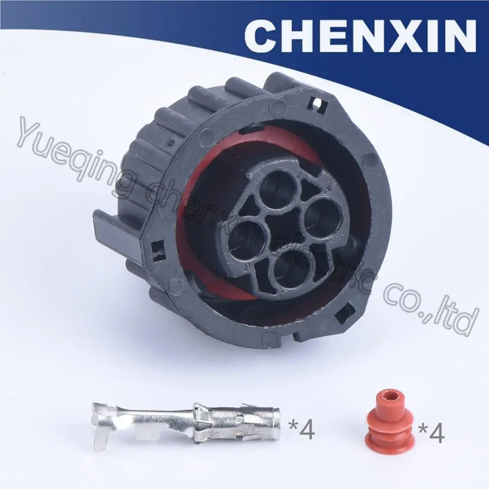 Black 4pin waterproof round connector cable plug odometer speed sensor ...