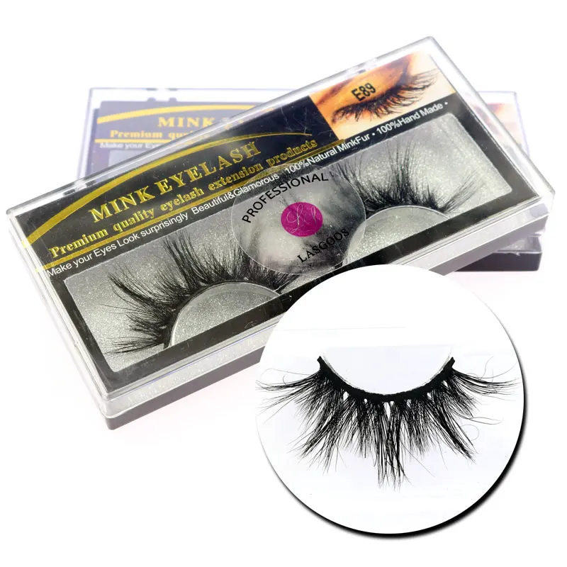 LASGOOS 2 Pairs Mink 22mm Long Soft False Eyelashes Lashes Artistic ...