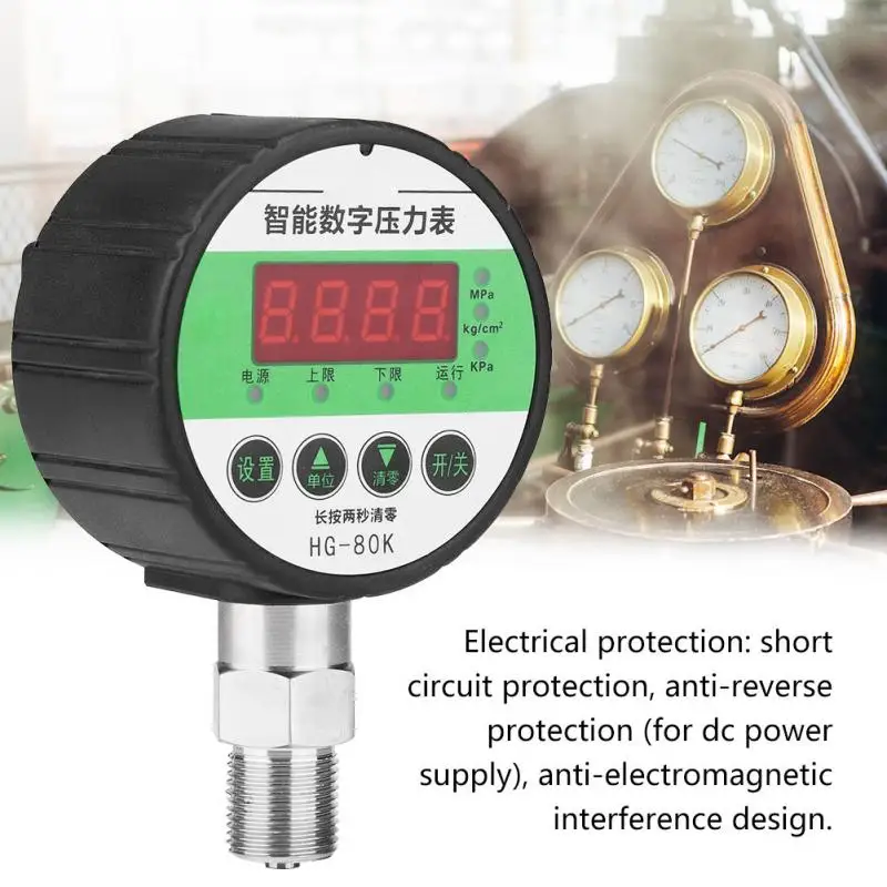 Digital Pressure Gauge 220V Manometer manometro 0 1.6MPA Hydraulic ...