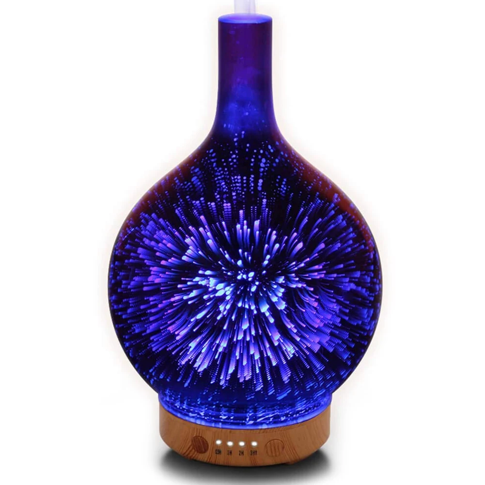 EAS Us ปลั๊ก essential Oil Diffuser Night Light 3D ผล Cool หมอกความชื้ ...