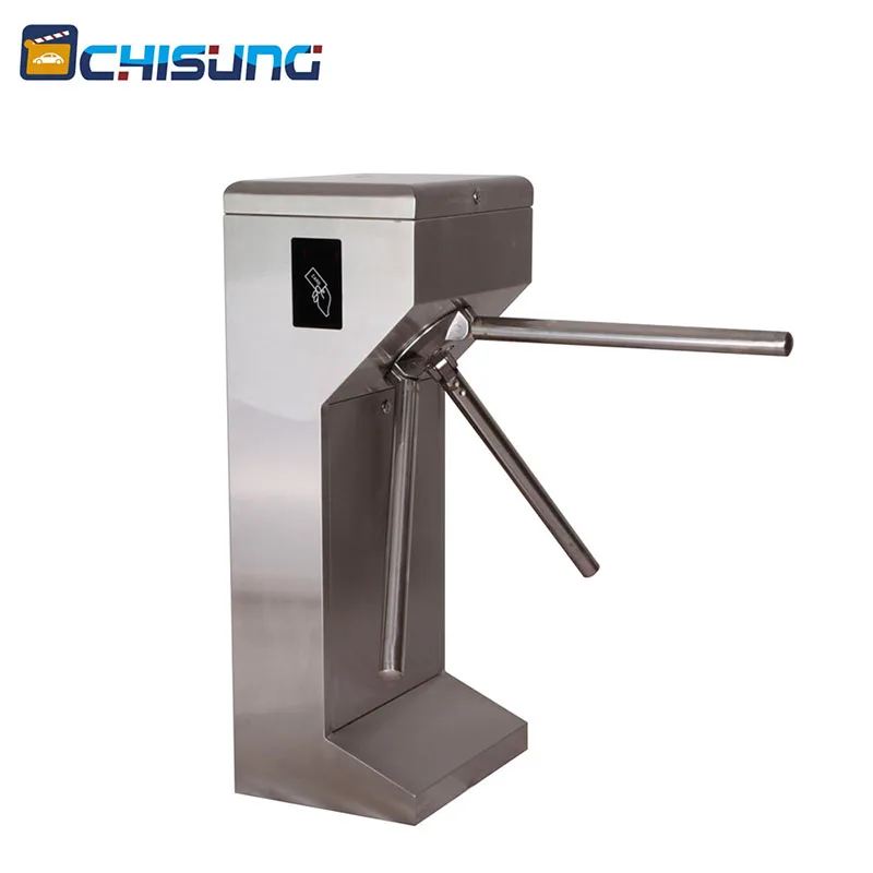Factory Electric Semiautomatic Waist High Turnstiles Vertical Tripod ...