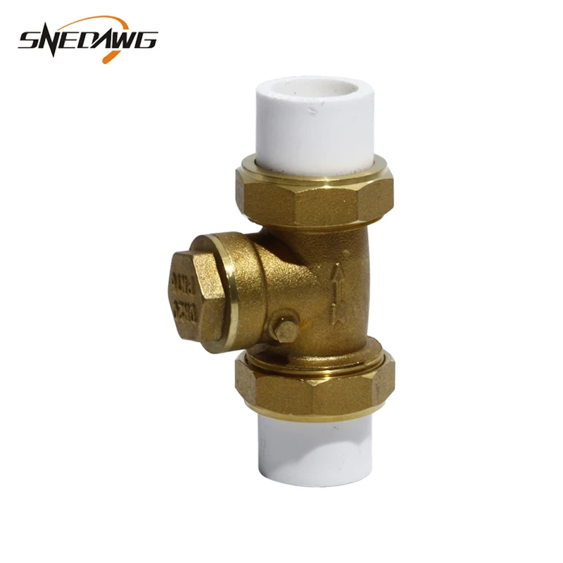 PPR Pipe Water Check Valve 20/25/32mm Brass Water Supply Pipe Check ...