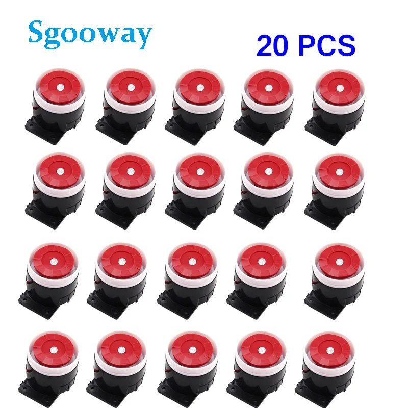 Sgooway Wired Indoor Mini Wired Siren 5v 12v For Wireless Home Alarm ...