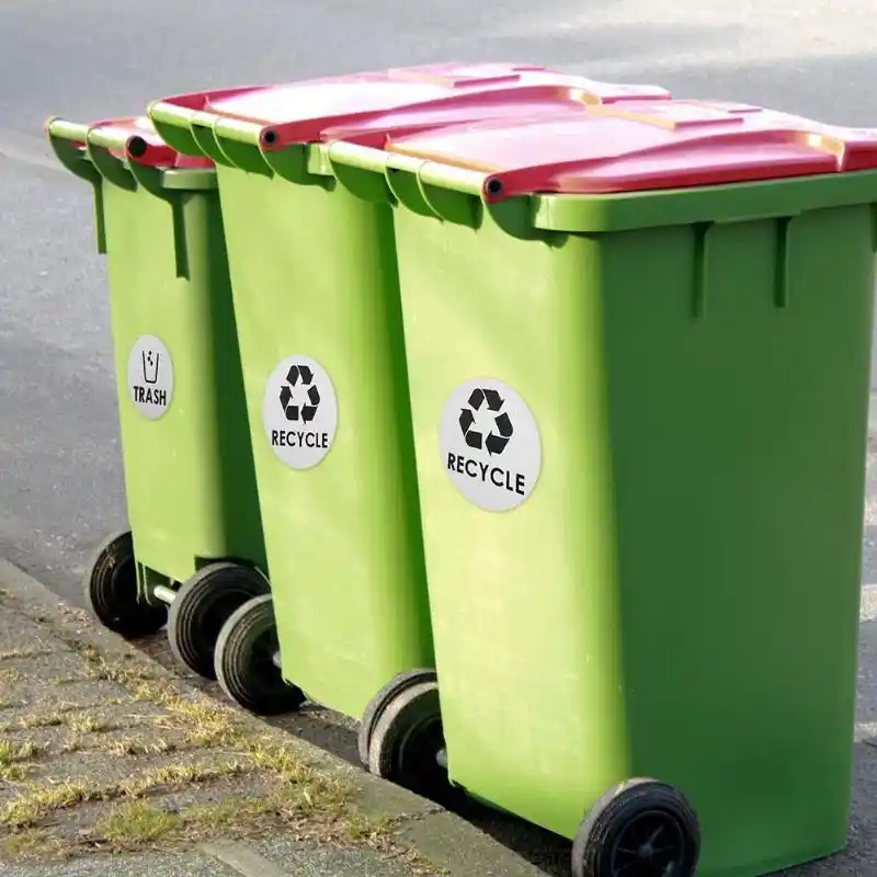 2/4 Pcs Trash Bin Stickers Classification Sign Recycle Bin And General ...