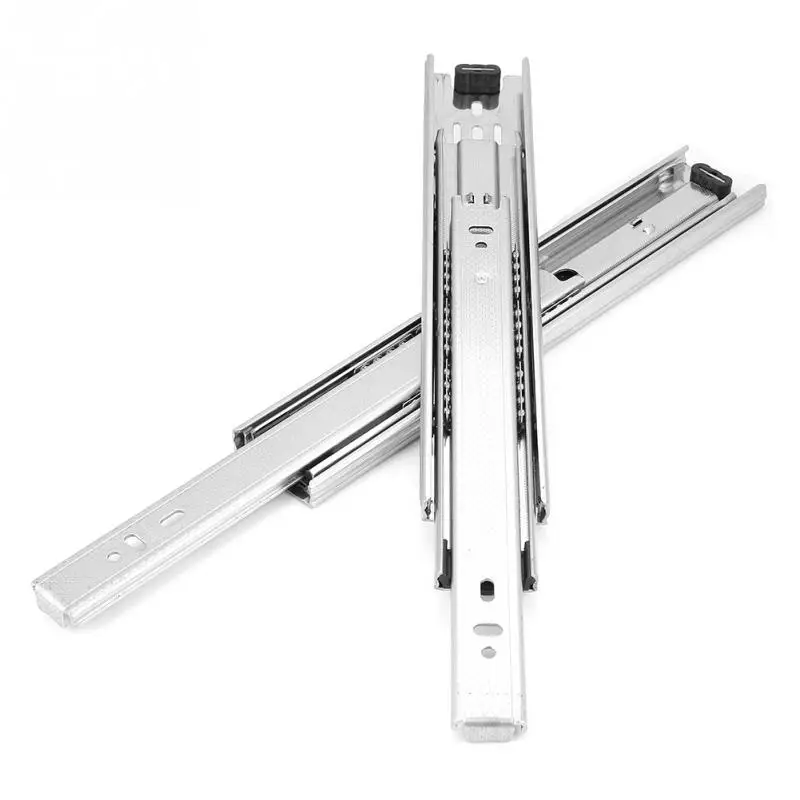 Stainless Steel Drawer Slide Rail Three rail drawer Section Damping ...