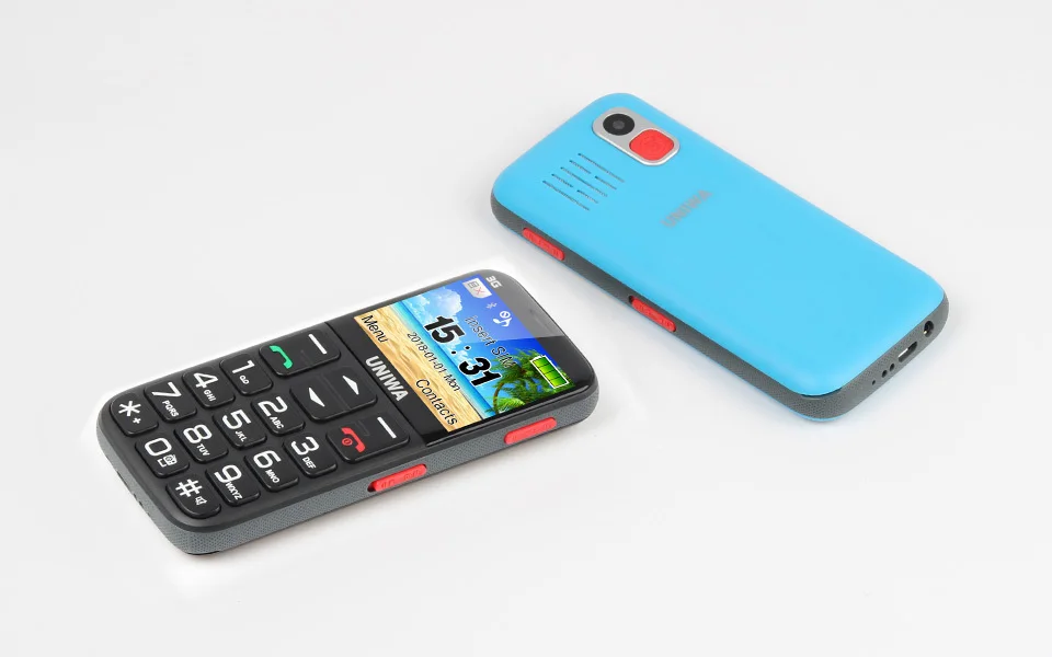 Russian keyboard 3G Old Man Mobile Phone SOS 1400mAh 2.31" Curved ...