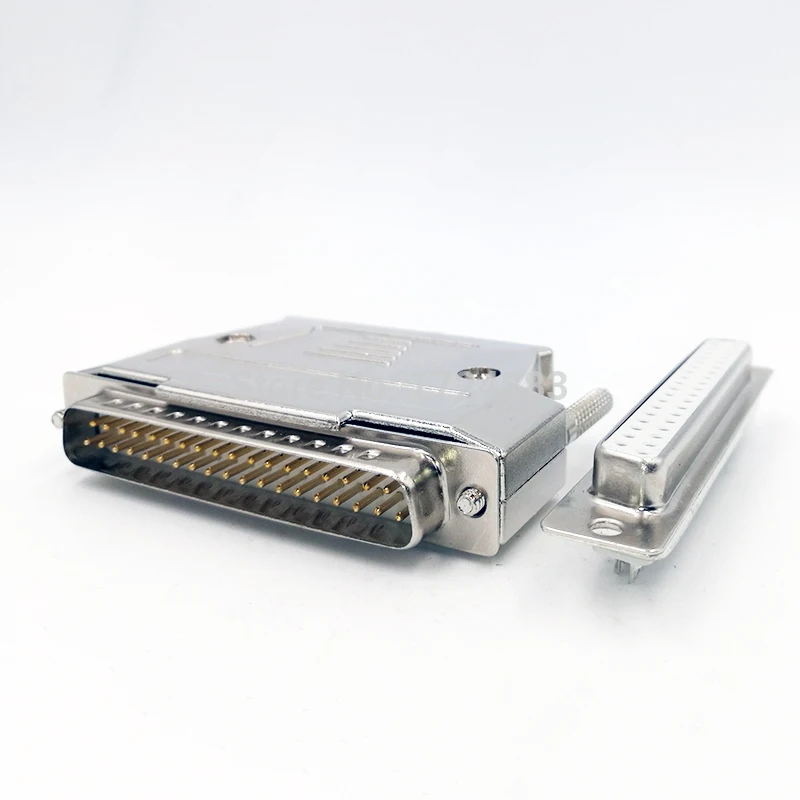 DB37-Metal-connector-D-Sub-plug-gold-plated-brass-contactor-37-pin-hole ...