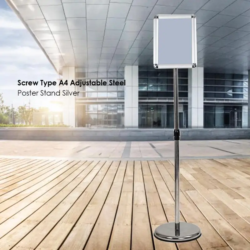 A4 Screw Type Adjustable Poster Display Stand Label Sign Billboard Rack ...